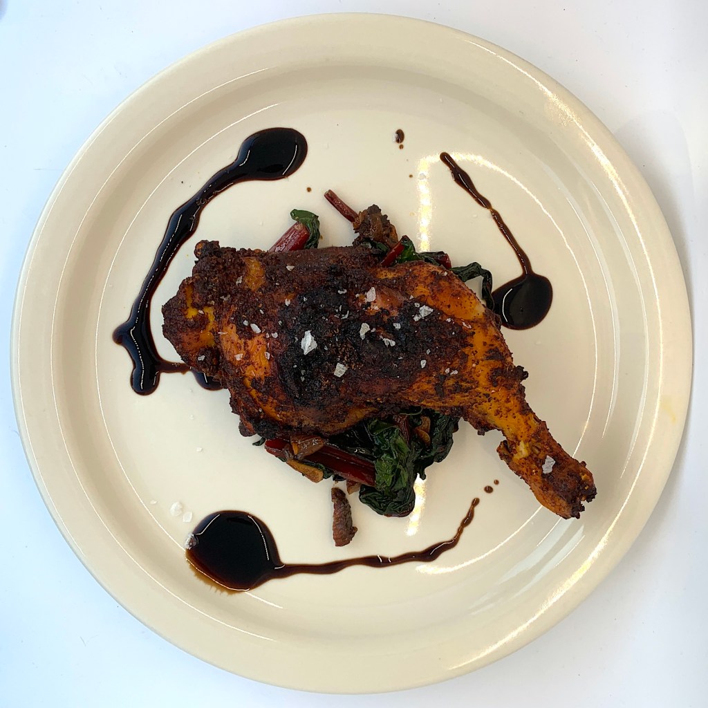 Achiote Chicken with Wilted Chard - Chez Grenier - Take me home tonight!